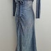 Vintage 1950s Periwinkle Chromspun Lurex Dress Designed by Mancini ...