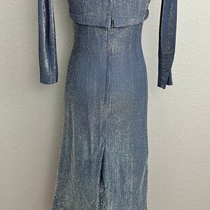 Vintage 1950s Periwinkle Chromspun Lurex Dress Designed by Mancini ...