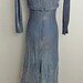Vintage 1950s Periwinkle Chromspun Lurex Dress Designed by Mancini ...