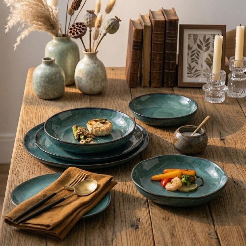 Blue Reactive Glaze Plate - Etsy