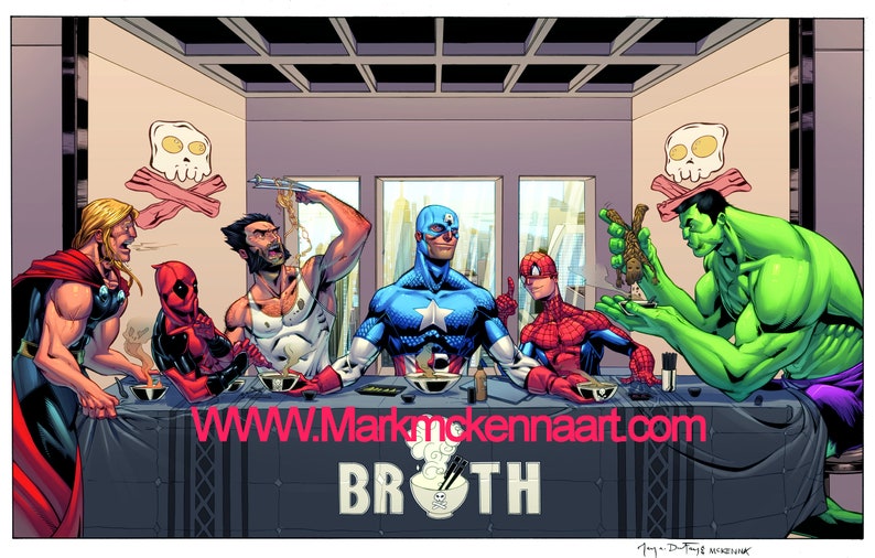 Marvel Last Supper - Etsy