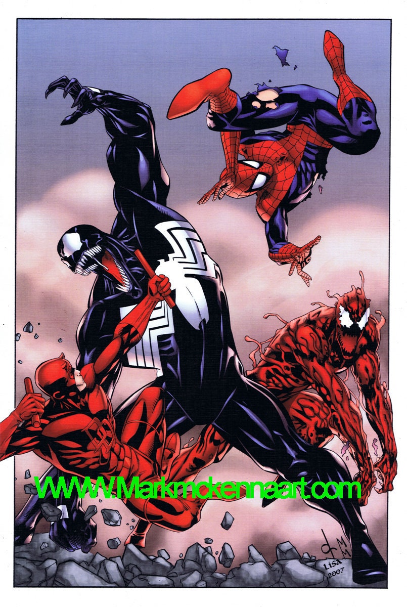 Spider-man Venom Daredevil Carnage - Etsy