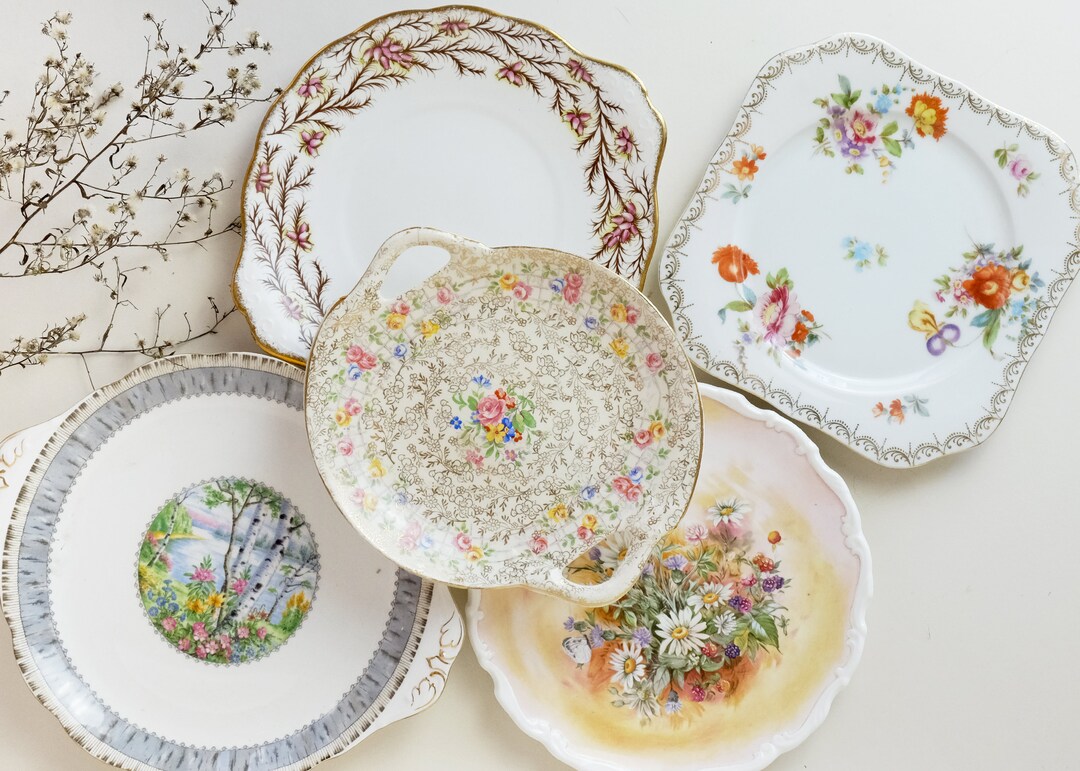 Cottagecore Decor Assorted Floral Ceramic Trays / Vintage - Etsy
