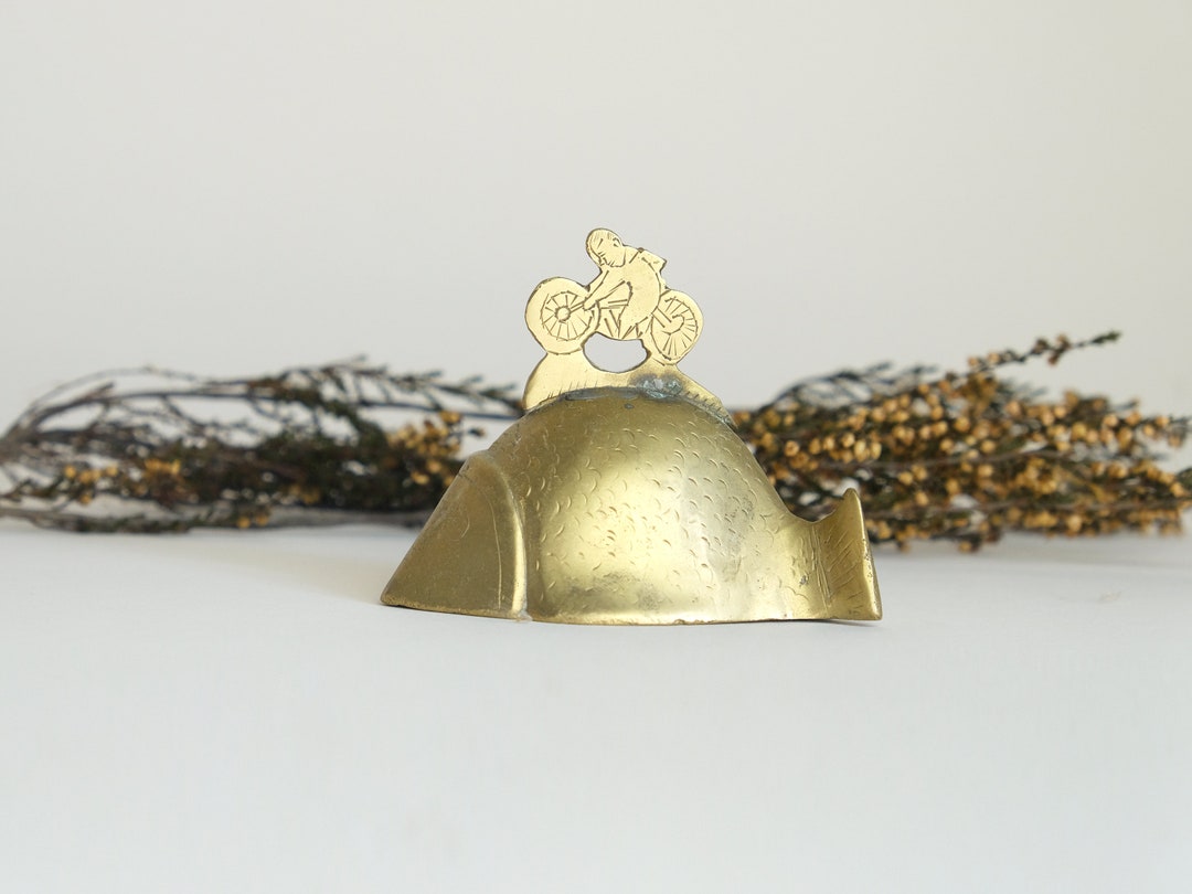 Mini Brass Fish Bell / Small Vintage Bell / Brass Bell Charm / - Etsy