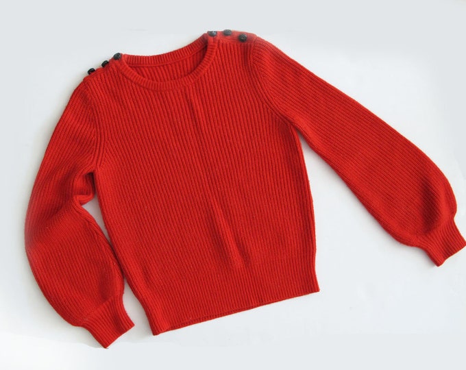 70s Red Ribbed Sweater 70s Nautical Womens Pullover Sweater - Etsy