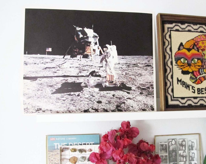 Vintage 1969 Apollo Moon Landing Lithograph Poster Print 20x15.5 - NASA ...