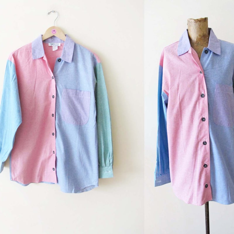 90s Color Block - Etsy