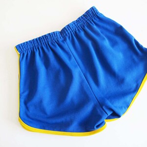 Vintage 70s Blue Yellow Stripe Running Dolphin Track Shorts S M 1970s ...