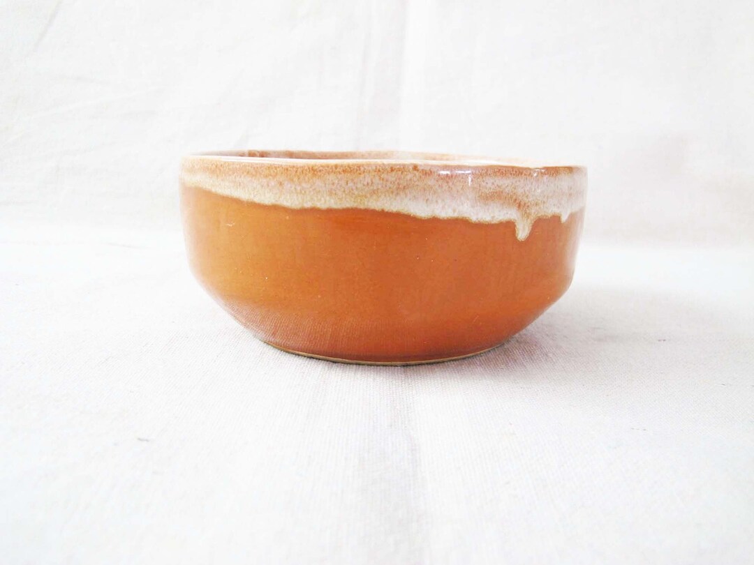 Vintage 60s Orange Ceramic Dripglaze Ceramic Pot - Judy of California ...