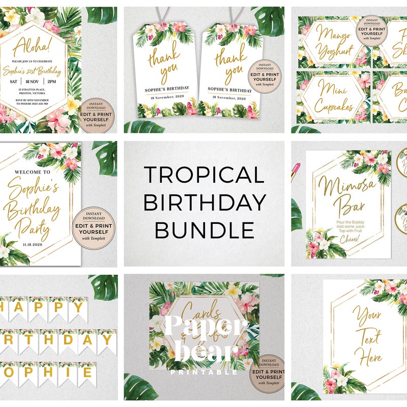 Tropical Birthday - Etsy
