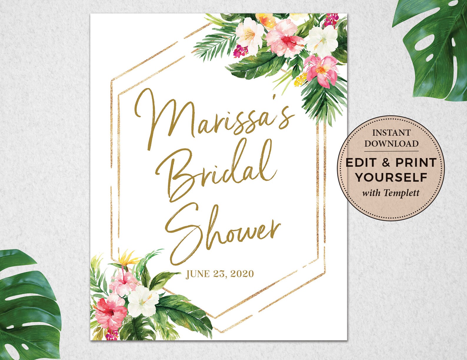 Editable Welcome Sign Welcome Sign Tropical Welcome Sign | Etsy