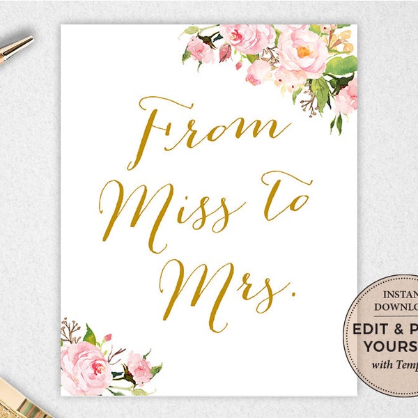 From Miss to Mrs - Etsy