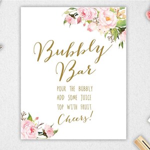Bubbly Bar Package, Bubbly Bar Sign & Juice Labels, Tags, Editable, Sip ...