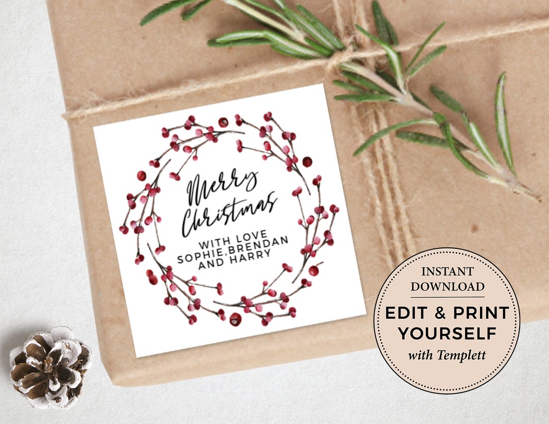 Editable Christmas Tags, Christmas Tags, Christmas Gift Tags, Christmas ...