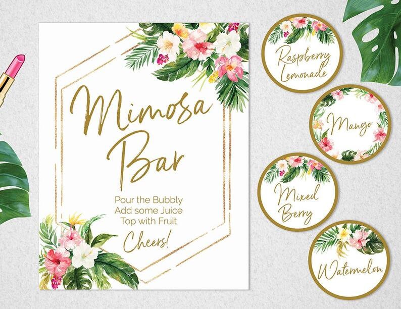 Tropical Birthday Bundle Tropical Birthday Editable Tropical | Etsy