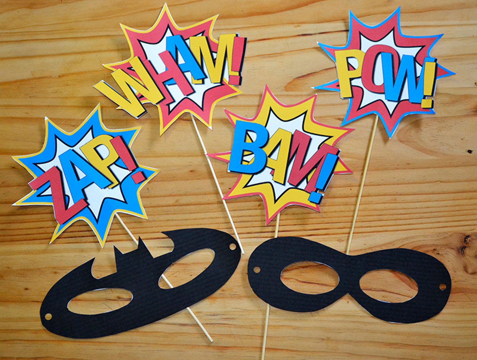 Superhero Party Photo Props - Printable INSTANT DOWNLOAD - Etsy
