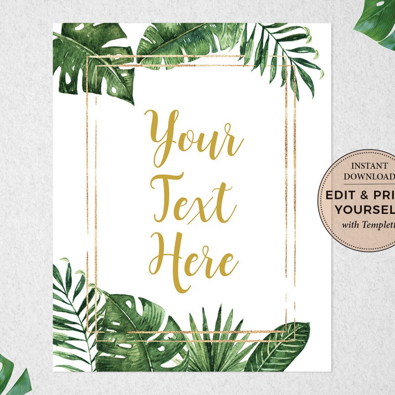 Tropical Wedding Sign - Etsy