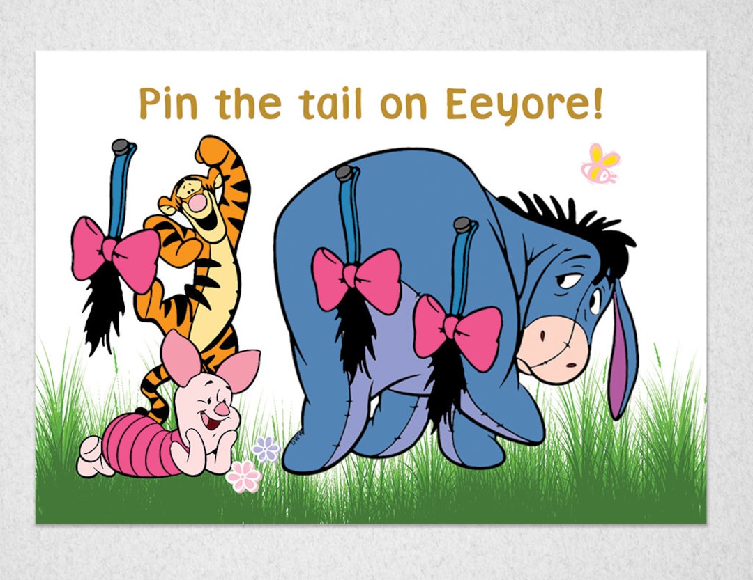 Editable Pin the Tail on Eeyore Game: Winnie the Pooh Party (digital ...