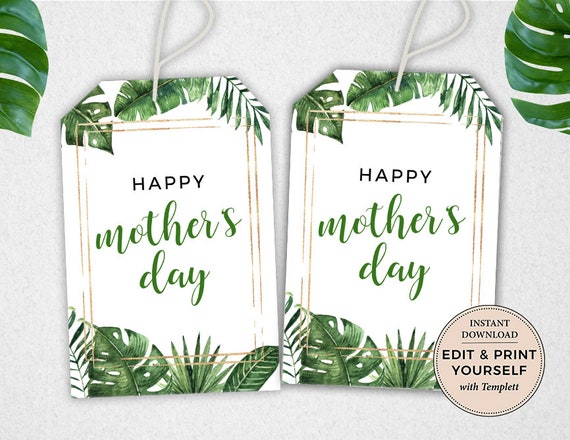 Mothers Day Tags, Editable Tags, Editable Mothers Day Tag, Mothers Day ...