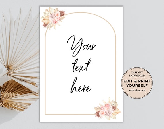 Editable Sign, Editable Template, Editable Sign, Editable Baby Shower ...