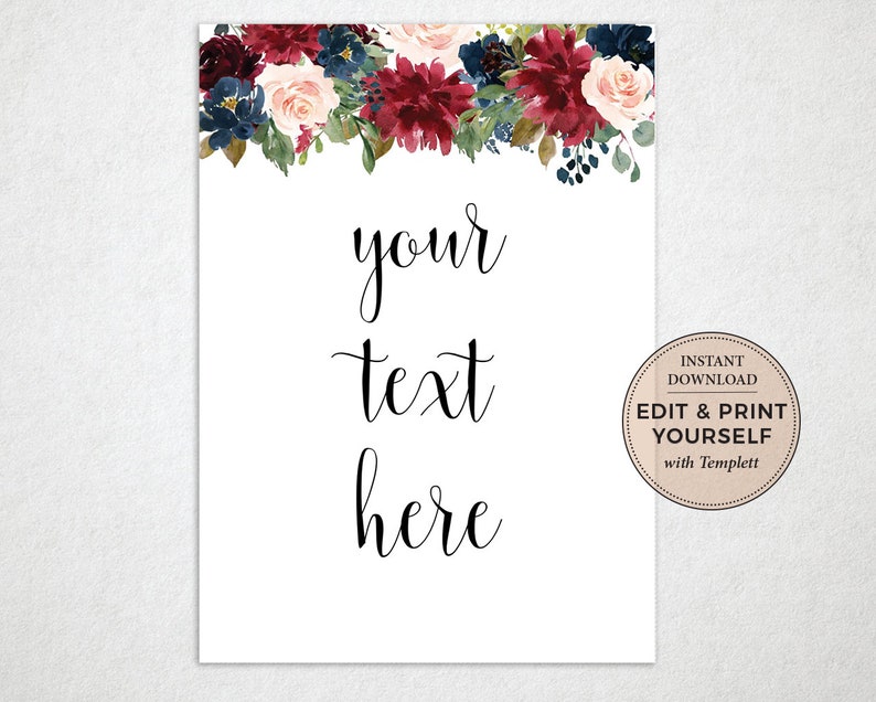 Editable Sign Editable Template Editable Wedding Sign - Etsy