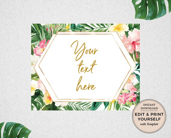 Editable Sign, Editable Template, Editable Wedding Sign, Editable ...