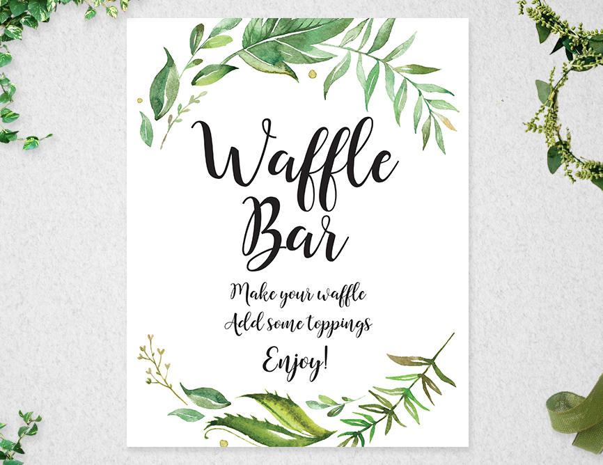 Waffle Bar Sign Waffle Bar Waffle Sign Bridal Shower | Etsy
