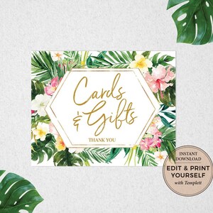Tropical Birthday Bundle, Tropical Birthday, Editable Tropical Birthday ...
