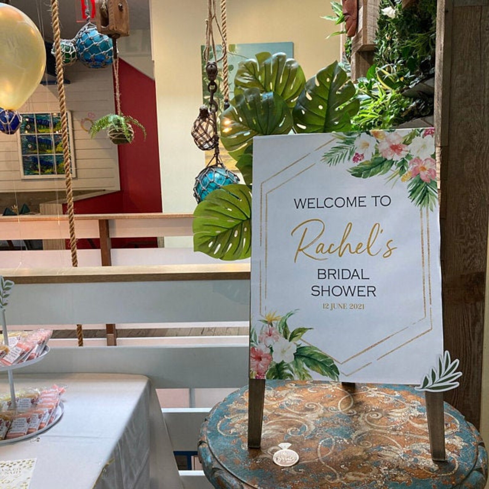 Editable Welcome Sign Welcome Sign Tropical Welcome Sign | Etsy