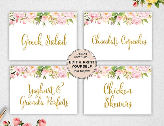 Food Labels, Editable Food Labels, Labels, Editable Labels, Name Tags ...