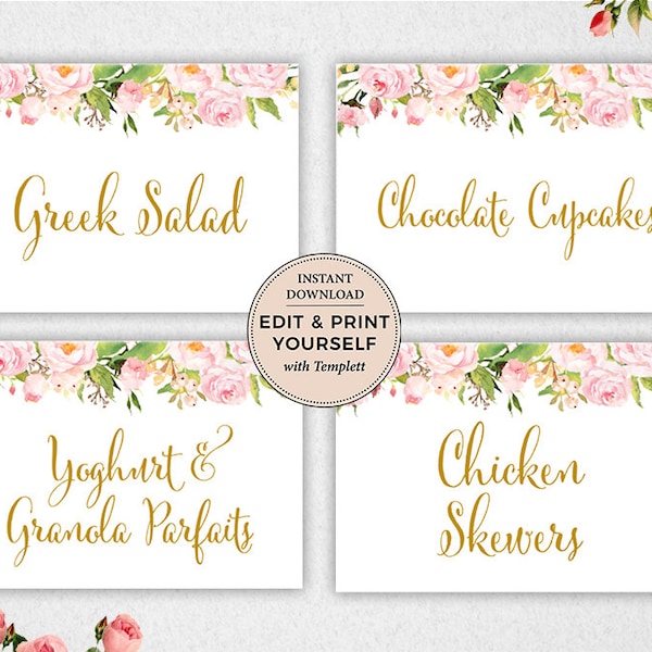 Food Name Tags for Buffet - Etsy
