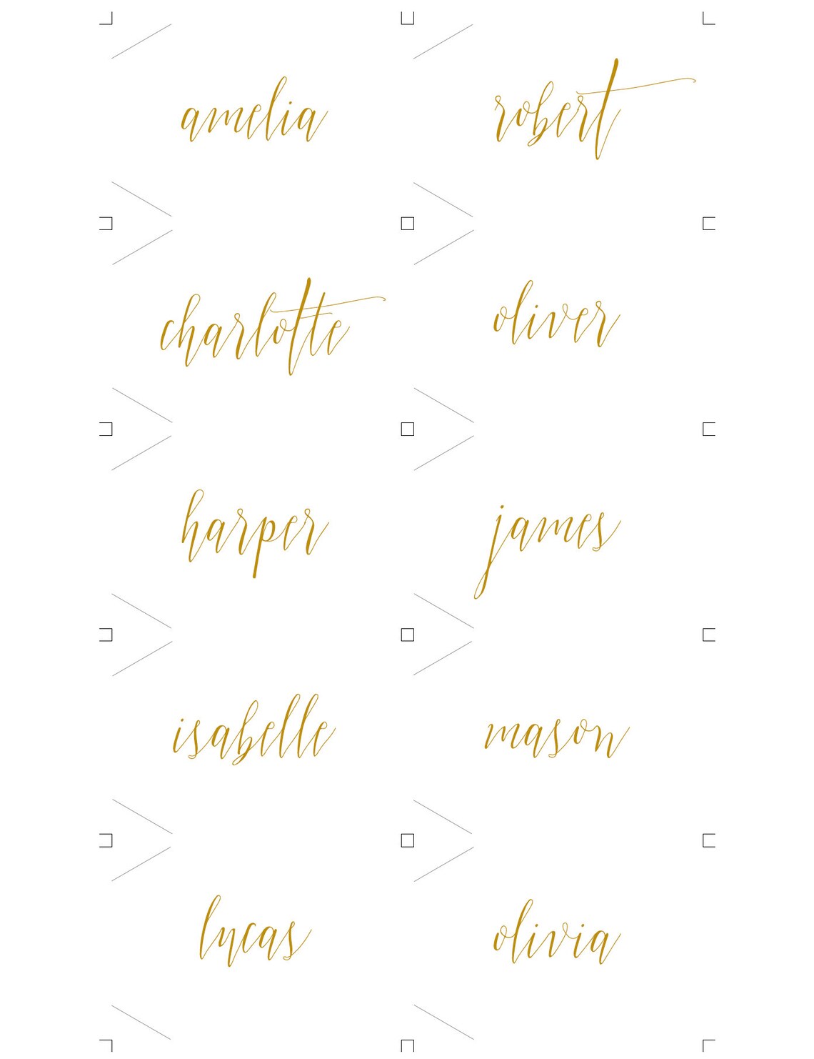 Name Tags Wedding Name Tags Calligraphy Name Tags Editable | Etsy