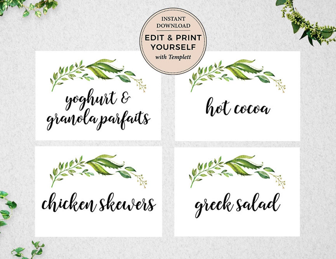 Food Labels Editable Food Labels Labels Editable Labels | Etsy