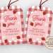 Birthday Thank You Tag, Editable Thank You Tag, Berry First Birthday ...