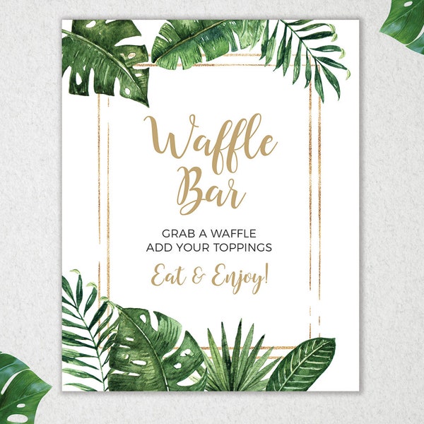 Tropical Waffle Bar Sign - Etsy