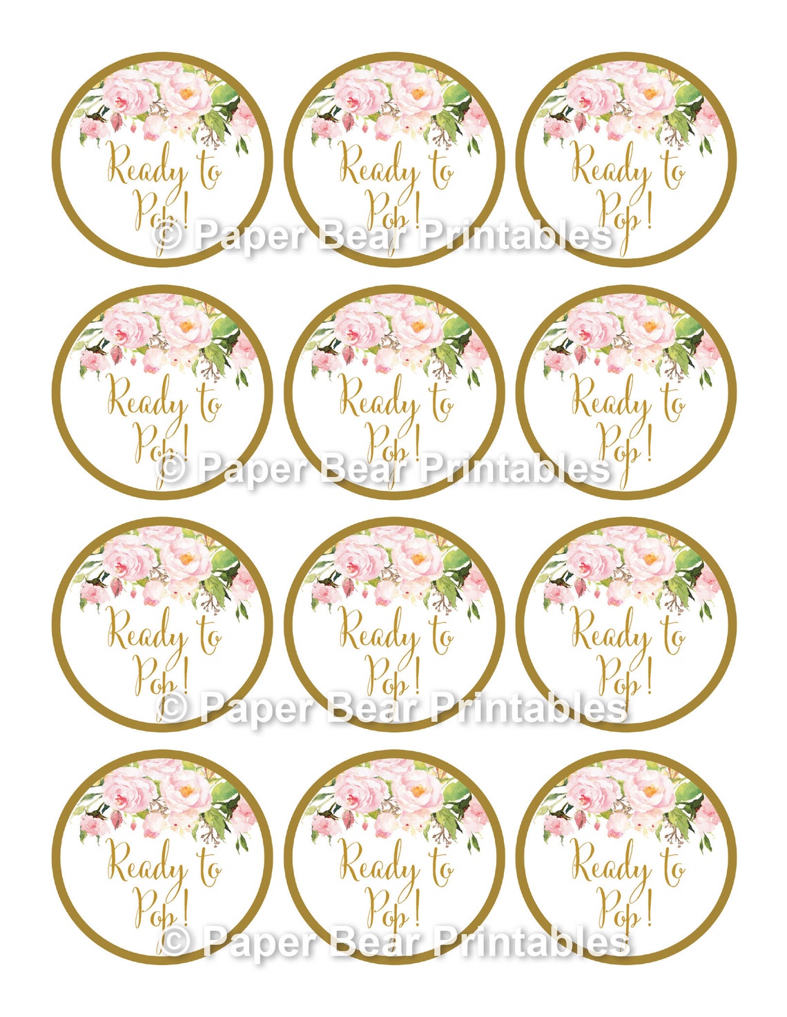 Ready to Pop Labels Ready to Pop Baby Shower Favor Baby | Etsy