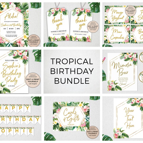Tropical Birthday - Etsy