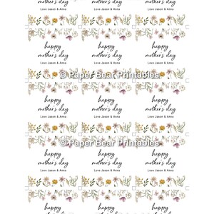 Editable Floral Mother's Day Tags, Printable Gift Tags (templett) - Etsy