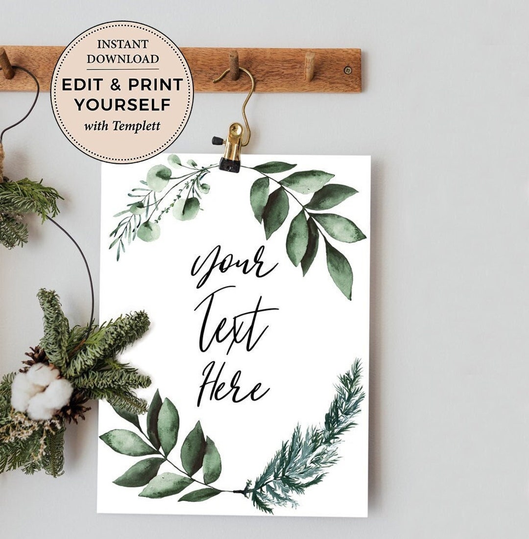 Editable Christmas Sign, Editable Sign, Christmas Sign, Christmas ...