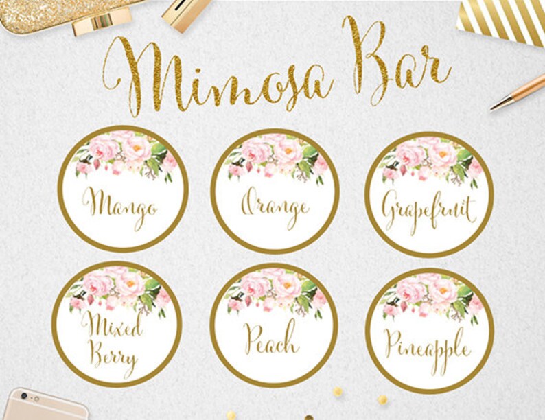 Mimosa Bar Sign & Juice Labels Mimosa Bar Labels Mimosa Bar - Etsy Canada
