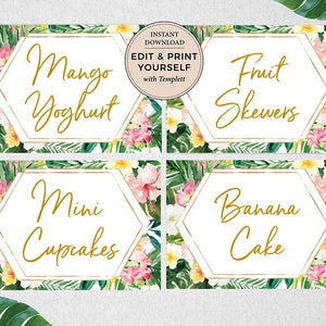 Tropical Birthday Bundle, Tropical Birthday, Editable Tropical Birthday ...