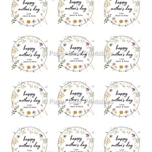 Editable Floral Mother's Day Tags, Printable Gift Tags (templett) - Etsy