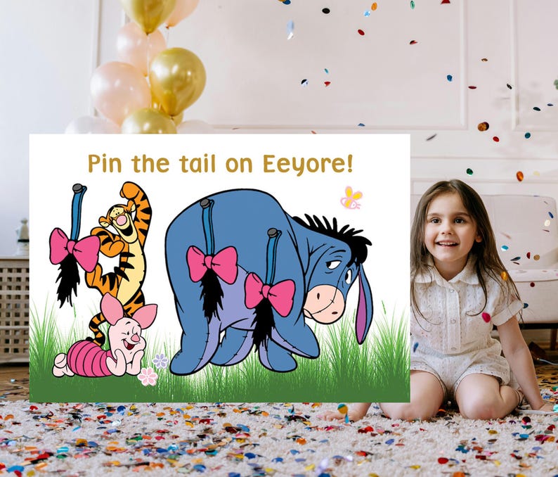 Editable Pin the Tail on Eeyore Game: Winnie the Pooh Party (digital ...