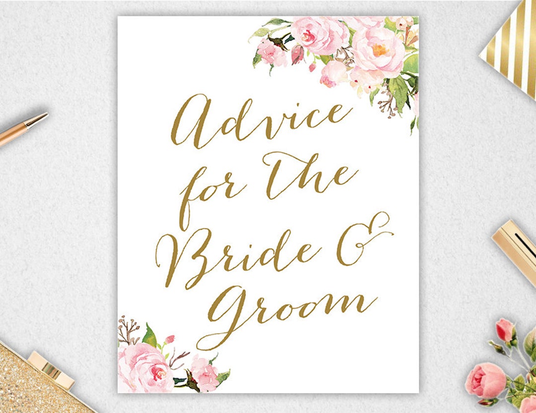 Advice for the Bride & Groom Sign // INSTANT DOWNLOAD // 8x10 // Bridal ...
