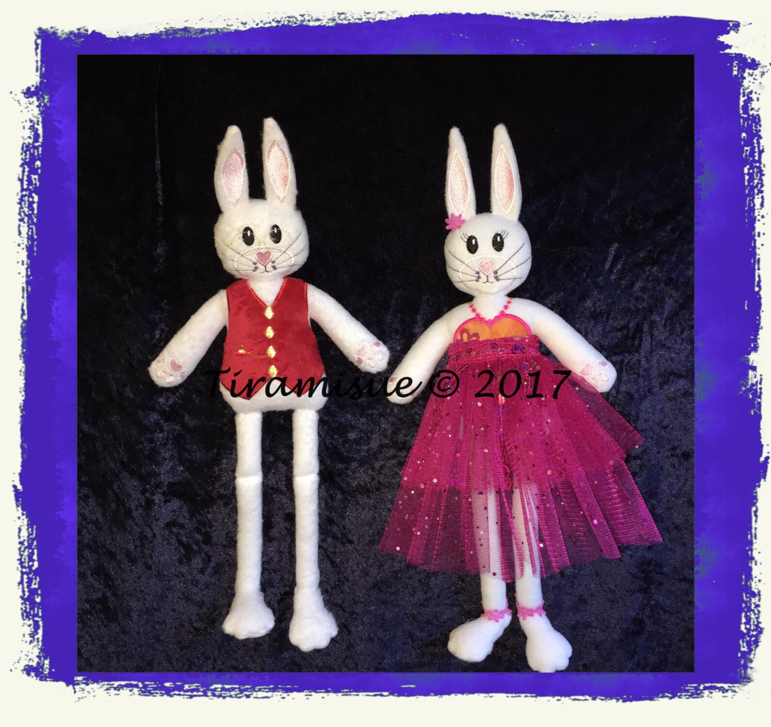 Miss June White Rabbit for the 8x12in/200x300m Hoop | Etsy