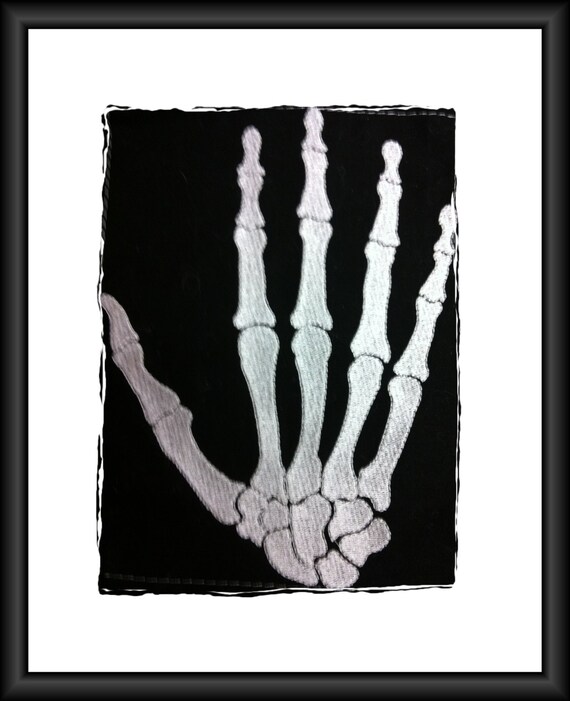 Skeleton Hand 5 X 7inch/130x180mm Machine Embroidery Design | Etsy
