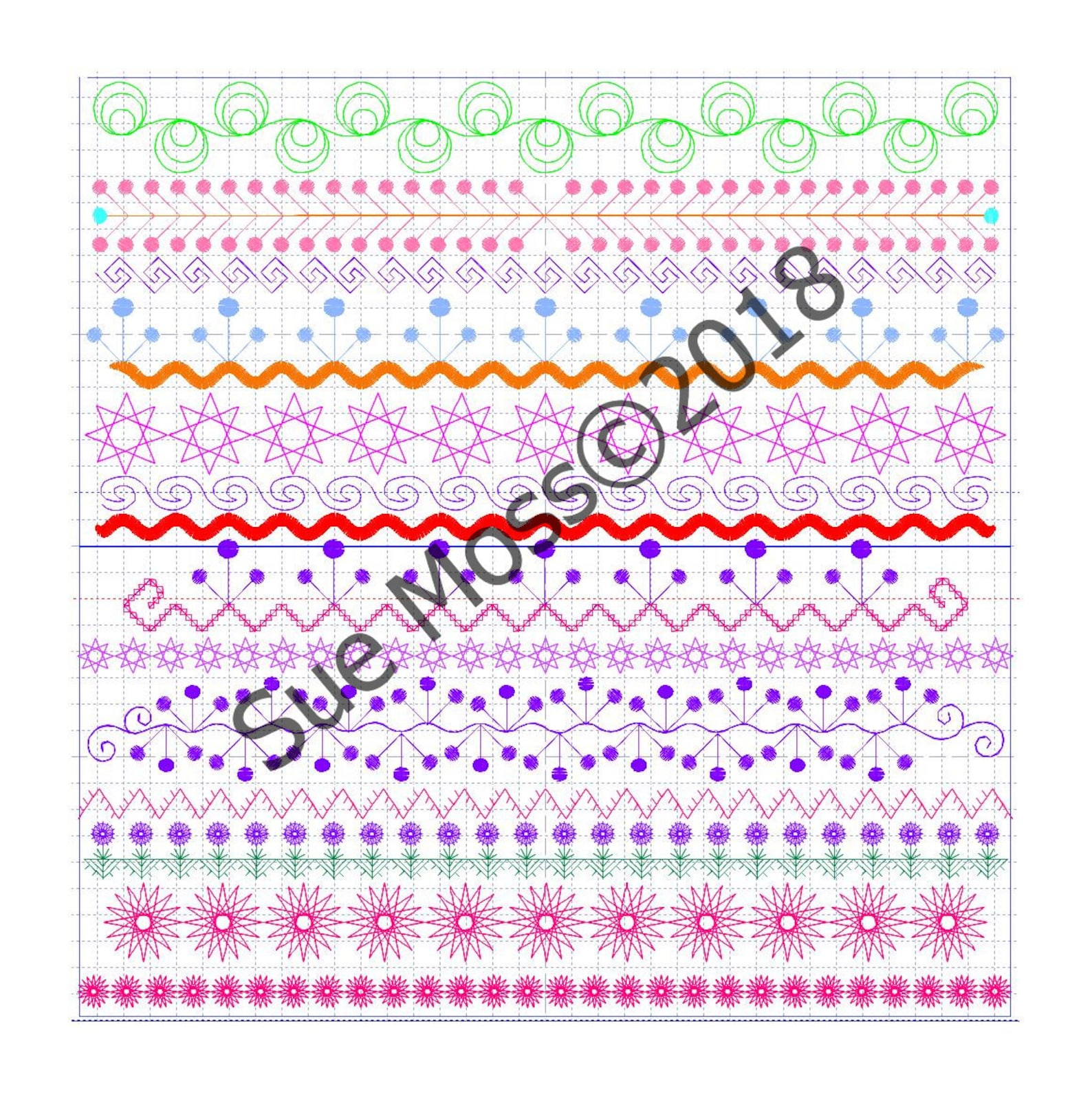 Beautiful Borders 14 Machine Embroidered Borders for 6x10 | Etsy