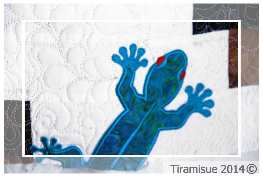 Gekko - Applique Design for the 8x12 Inch/200x300mm Embroidery Machine ...