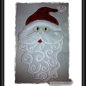 Santa Applique Design for Machine Embroidery 160x260mm/6x10 - Etsy