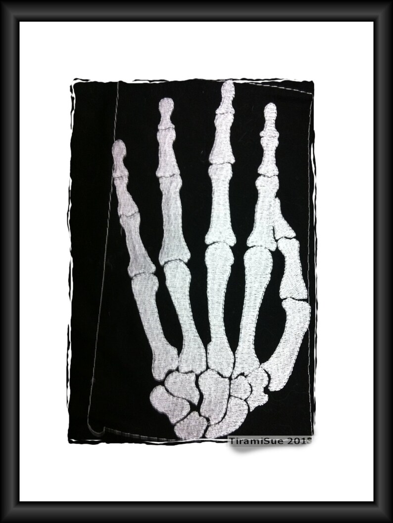 Skeleton Hand 5 X 7inch/130x180mm Machine Embroidery Design - Etsy